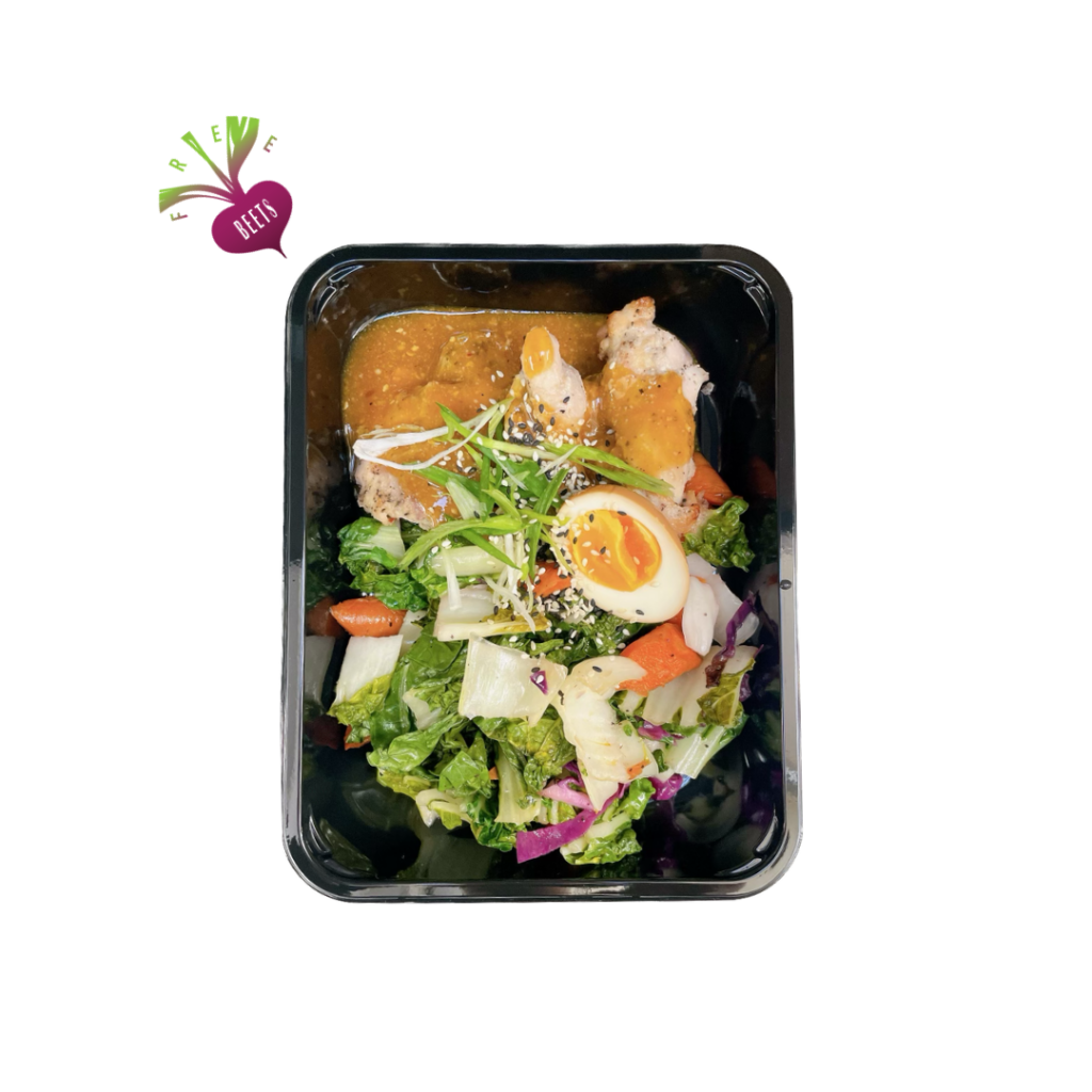 Japanese Style Chicken Donburi Steamed Vegetable - Freebeets